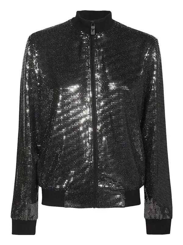 John Richmond High-shine Bomber Jacket - Black