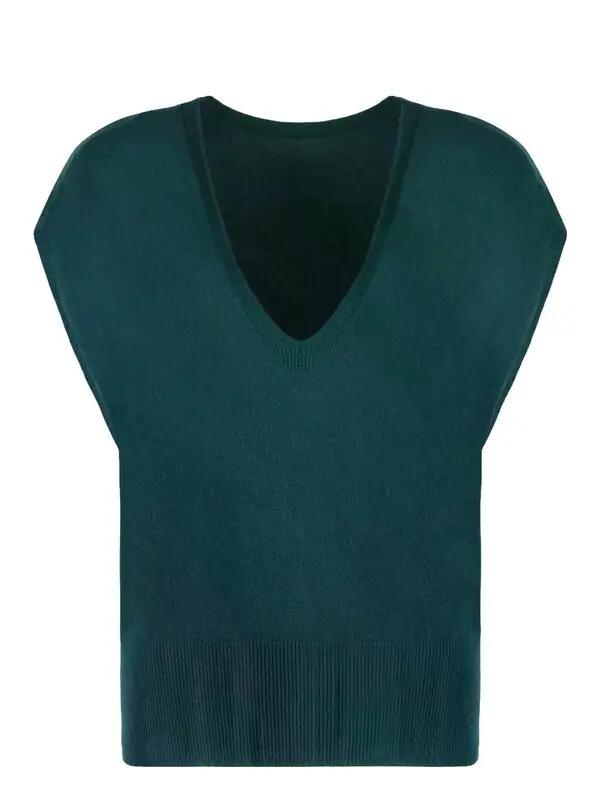 Malo Knitted Vest - Green