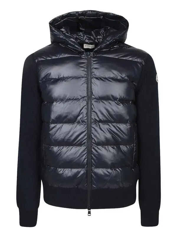Moncler Hooded Cardigan - Blue