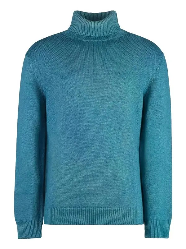 Malo Roll-neck Sweater - Blue