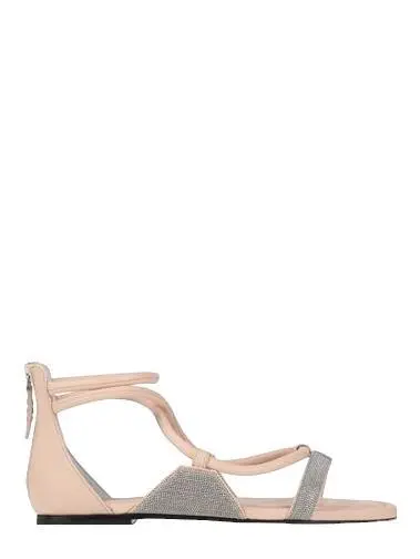 Fabiana Filippi Embellished Leather Gladiator Sandals - Blush