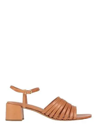 MANSUR GAVRIEL Leather Slingback Sandals - Tan