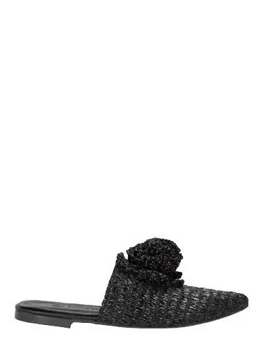 DIVINE FOLLIE Mules & Clogs Textile Fibers - Black
