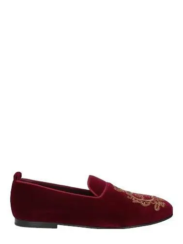 Dolce & Gabbana Velvet Loafers - Red
