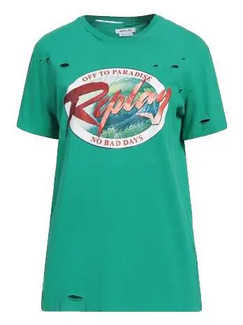 REPLAY Logo-print T-shirt - Green