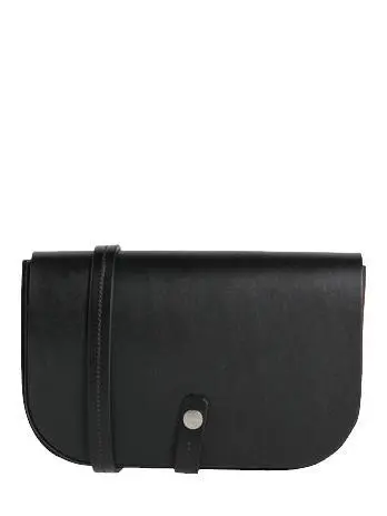 Il Bisonte Leather Saddle Cross-body Bag - Black