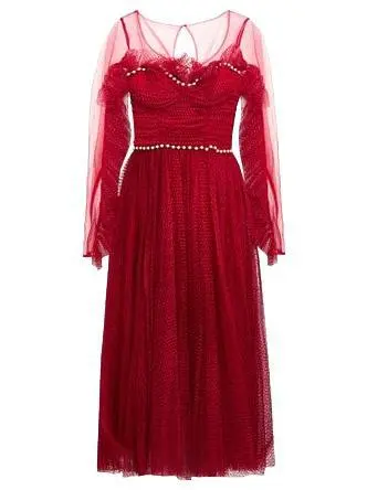 Elisabetta Franchi Midi Dress - Red