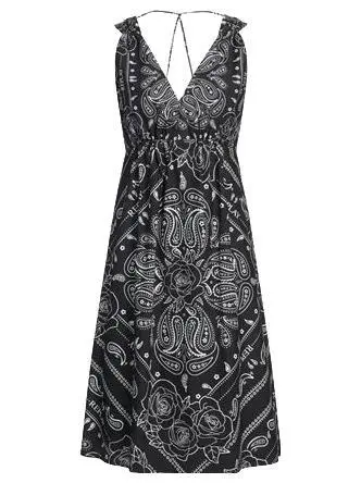 REPLAY Midi Flared Dress - Black