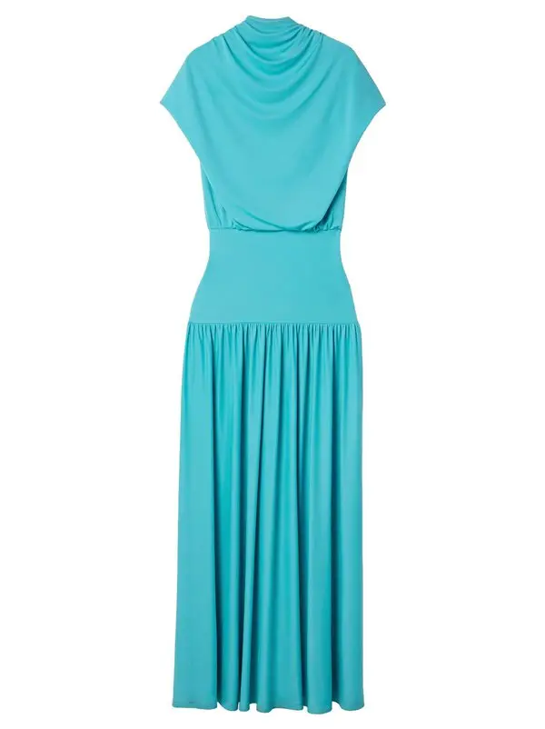 KALLMEYER Victoria Draped Maxi Dress - Blue
