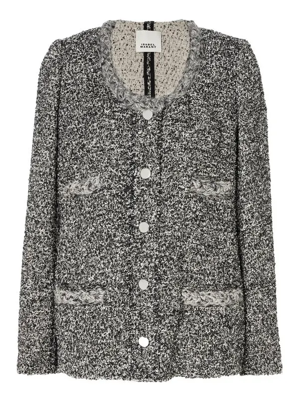 Isabel Marant Germina Braided Tweed Jacket - Black