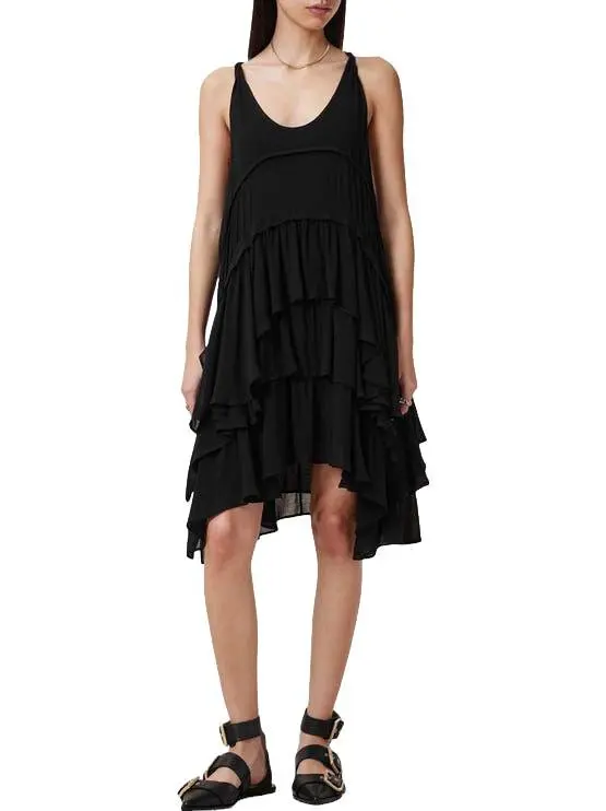 ALLSAINTS Cavarly Tiered Dress - Black