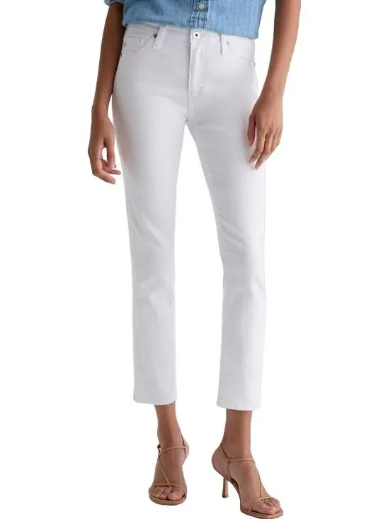 Ag Prima Low-rise Ankle Cigarette Jeans - White