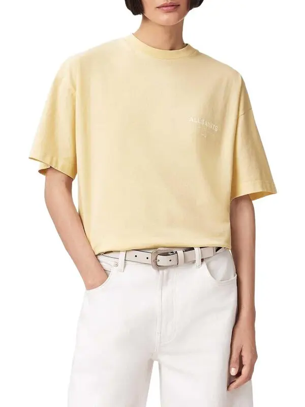 ALLSAINTS Etta Graphic T-shirt - Hay Yellow