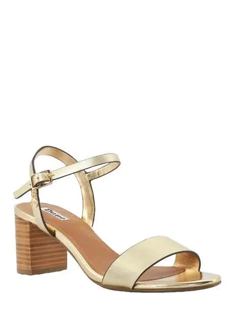 Dune London Metallic Leather Sandals - Gold