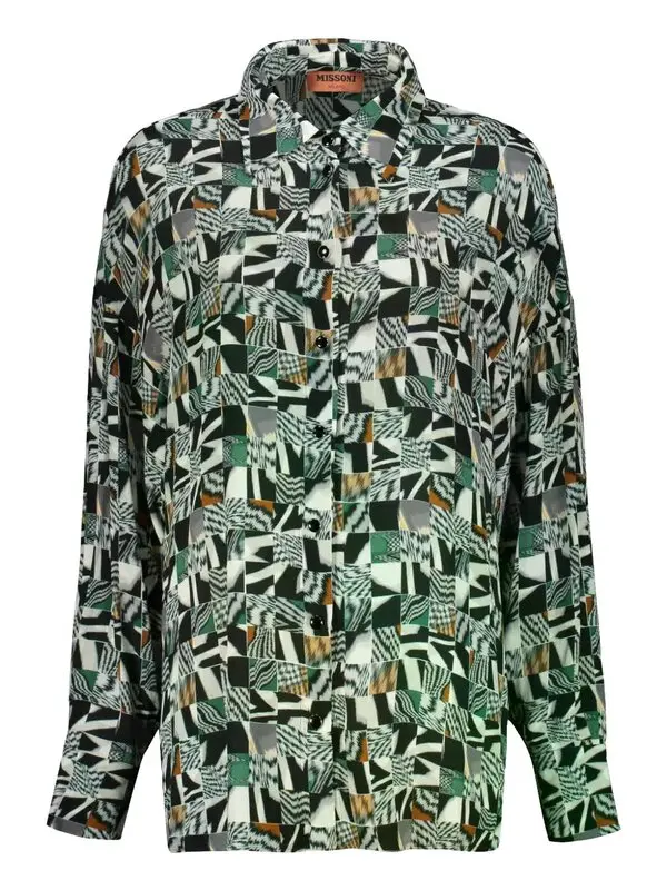 Missoni Abstract-pattern Shirt - Green
