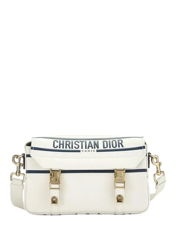Dior Calfskin Diorcamp Messenger - White