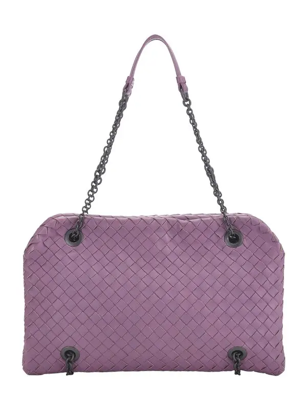 Bottega Veneta Intrecciato Chain Bag - Purple