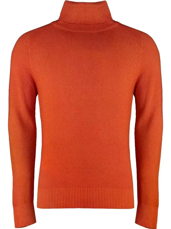 Malo Roll-neck Sweater - Orange