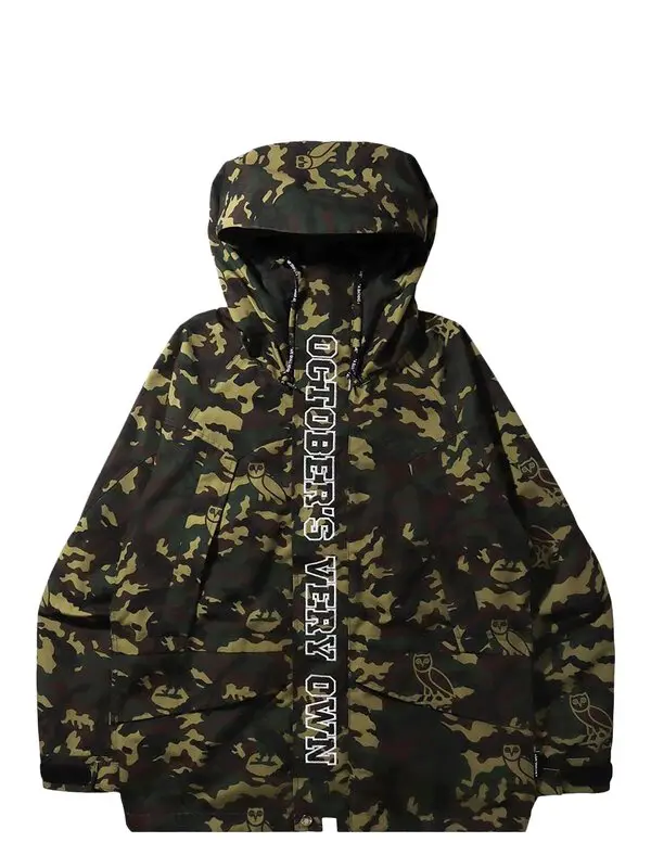 BAPE X Ovo Woodland Camo Snowboard Jacket - Green