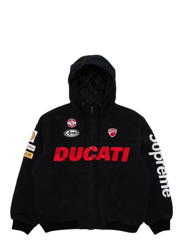 Supreme X Ducati Hooded Racing Jacket - Black