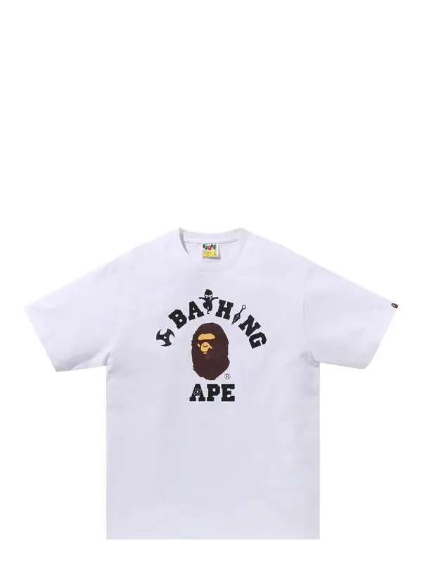 A BATHING APE Ninja College Tee - White