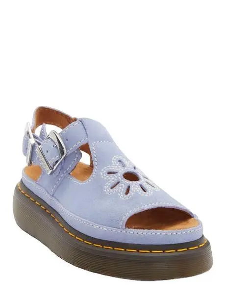 Dr. Martens Dunnet Flower Slingback Sandals - Cornflower Blue