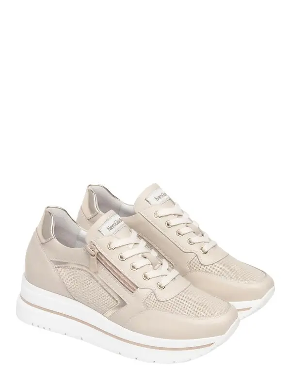 NEROGIARDINI Hidden Wedge Sneakers - Milk