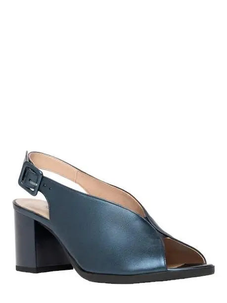 NEROGIARDINI Slingback Peep Toe Sandals - Blue