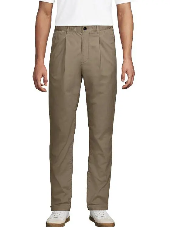 LANDS' END Tapered Fit Travel Kit Chino Pants - Khaki