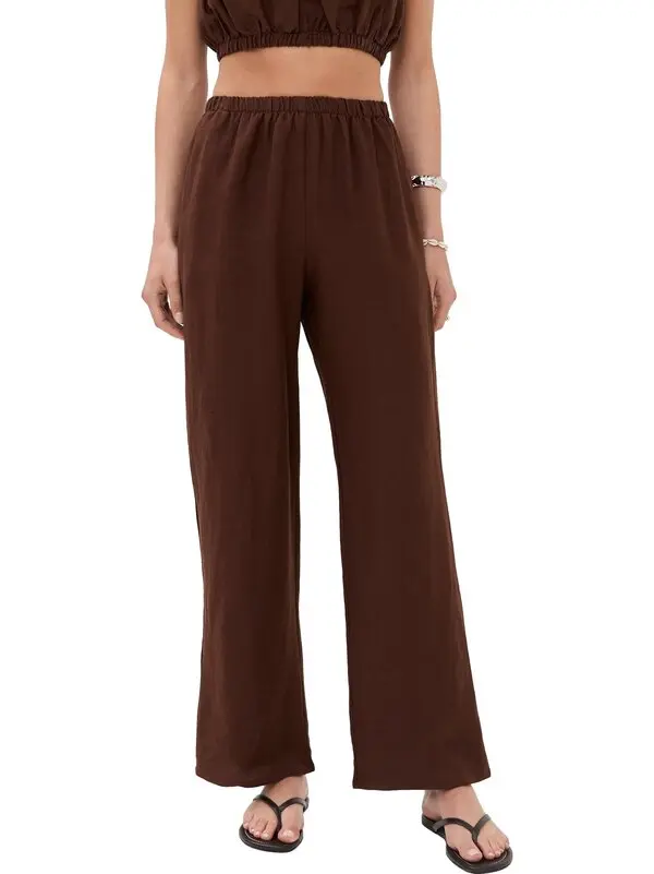 LE BOP Camille Pull-on Pants - Chocolate