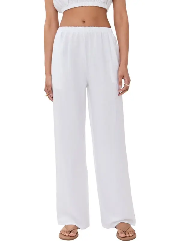 LE BOP Camille Pull-on Pants - White