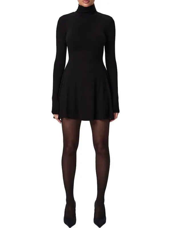 Naked Wardrobe Long-sleeve Mini Dress - Black