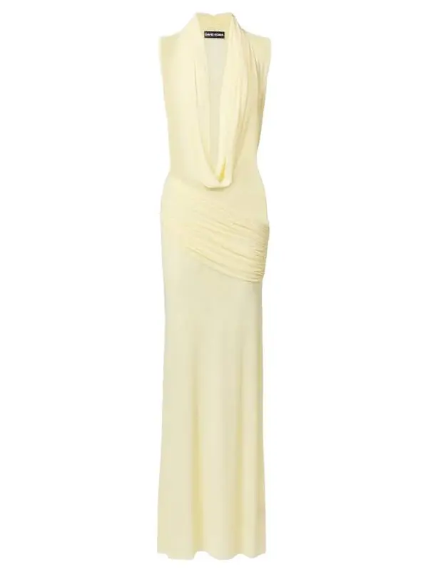 David Koma Semi-sheer Gown - Yellow