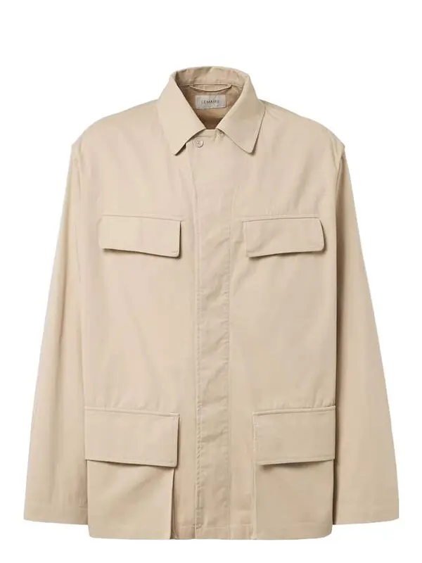 LEMAIRE Cotton Twill Overshirt - Beige