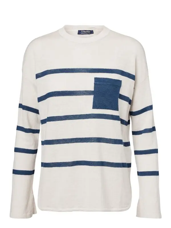 Max Mara Ombre Striped Linen Sweater - Multicoloured