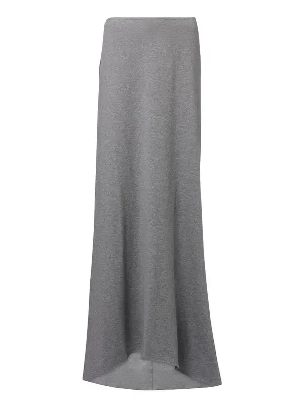 Plan C Cotton Maxi Skirt - Grey