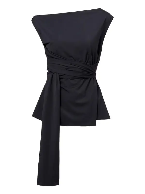 RÓHE Ruched Top - Black