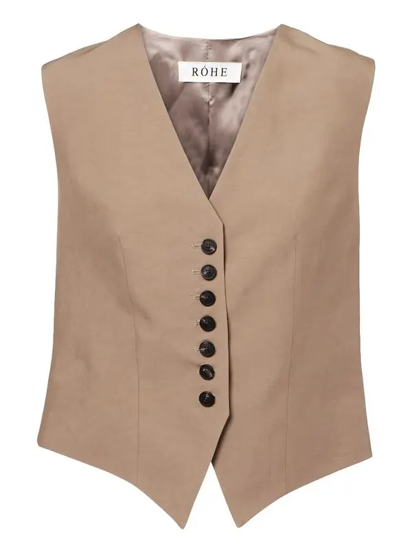 RÓHE Single-breasted Vest - Green
