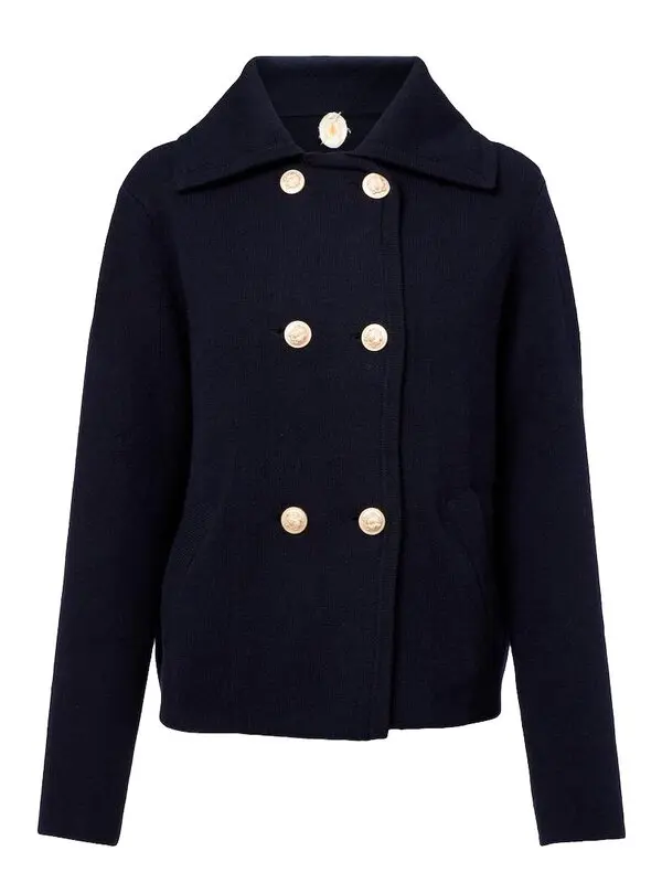 Jardin Des Orangers Wool And Cashmere Double-breasted Jacket - Blue