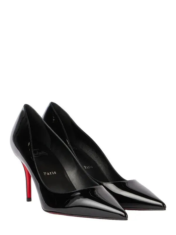 CHRISTIAN LOUBOUTIN Miss Z 80 Patent Leather Pumps - Black