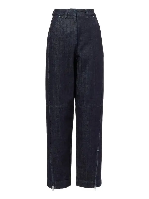 Jacquemus De-nîmes High-rise Barrel-leg Jeans - Blue
