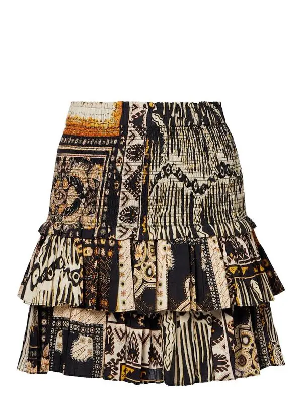 MARANT ETOILE Naomi Printed Miniskirt - Black