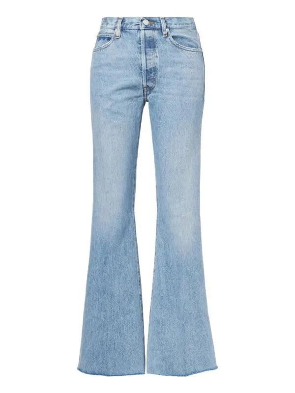 FRAME The Lax High-rise Flared Jeans - Black