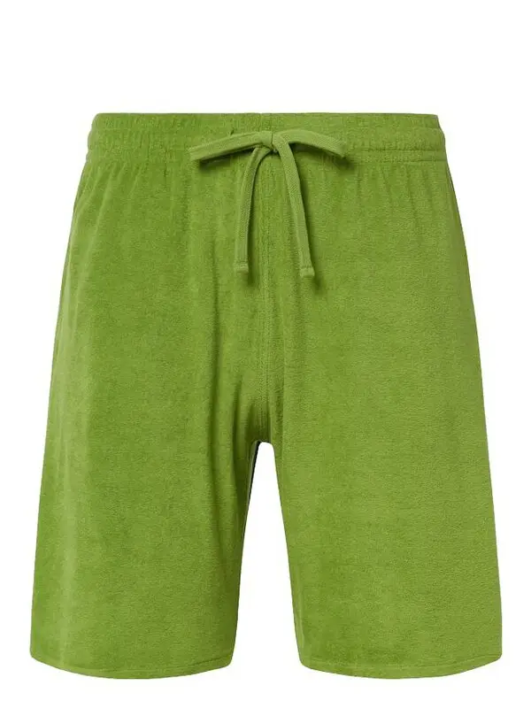 Vilebrequin Cotton-blend Terry Bermuda Shorts - Green