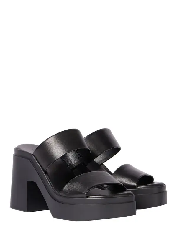 Clergerie Next 110 Leather Platform Mules - Black