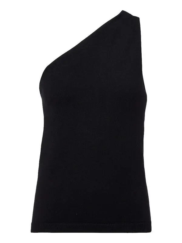 RÓHE One-shoulder Wool-cashmere Top - Black