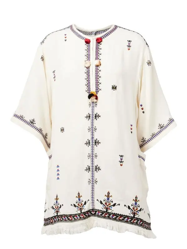MARANT ETOILE Kressy Embroidered Minidress - White