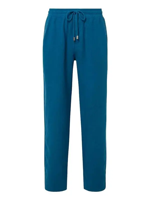 Vilebrequin Linen Wide-leg Pants - Blue