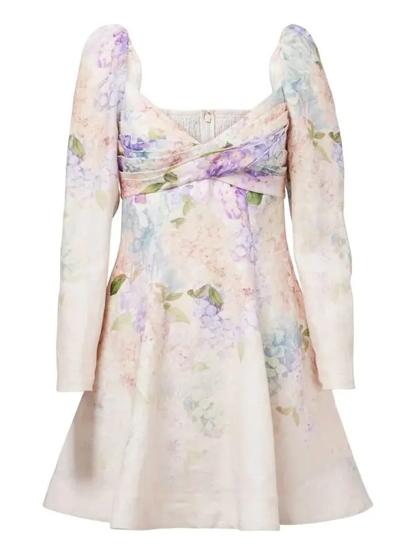 Zimmermann Dawning Floral Linen Minidress - Multicoloured