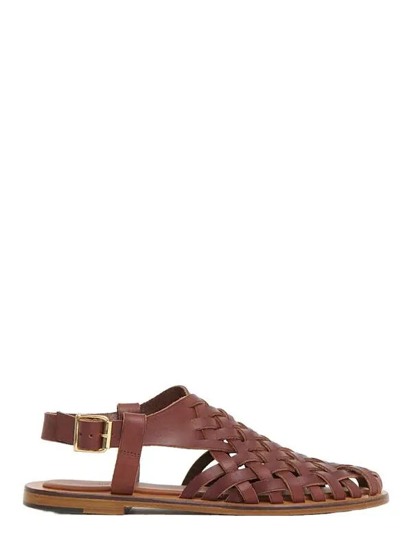 MANSUR GAVRIEL Woven Sandals - Chocolate